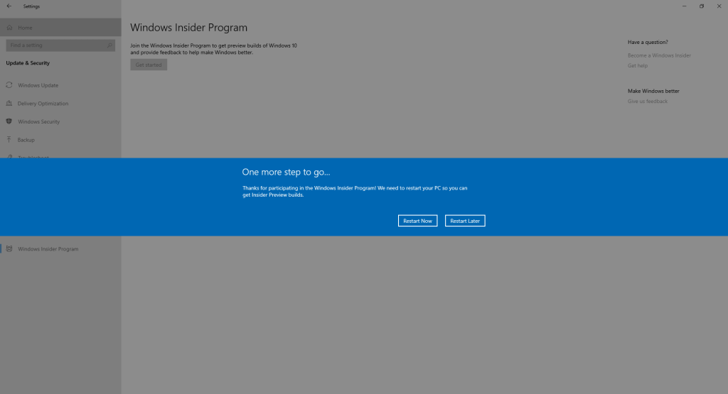 Join Windows Insider Program on Windows 10 - Codeinsane